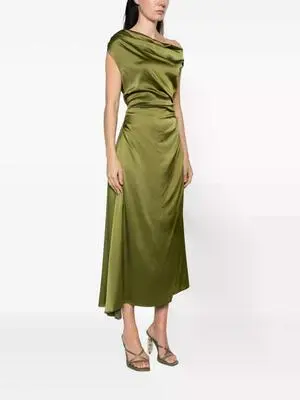 Staud Phare Off-shoulder Draped Dress