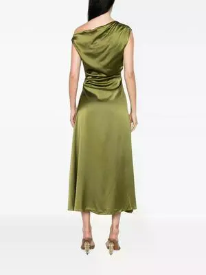 Staud Phare Off-shoulder Draped Dress