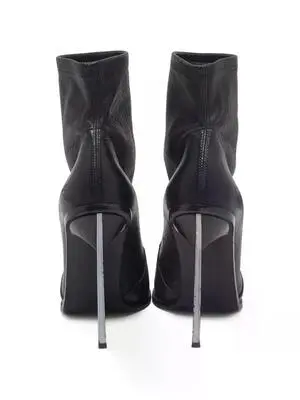 Fendi Blade Leather Pointed Toe Ankle Boots