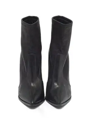Fendi Blade Leather Pointed Toe Ankle Boots