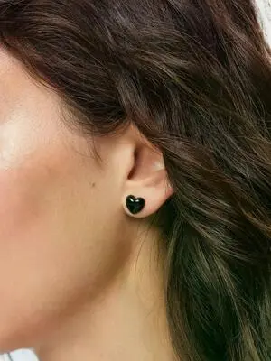 Bimba Y Lola Enameled Heart Earrings