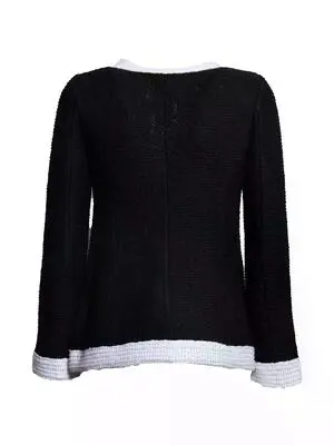CHARLOTT Contrast-trim Bouclé Jacket - Black