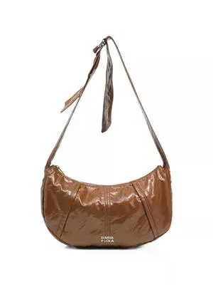 Bimba Y Lola Medium Shiny Toffee Moon Bag - Brown