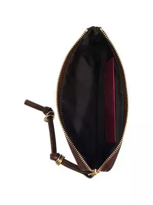 Bimba Y Lola Large Dark Tan Leather Coin Purse - Brown