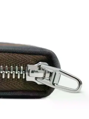 Bimba Y Lola Medium Coated Chocolate Green Tartan Wallet