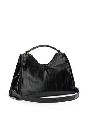 GIANNI CHIARINI Aurora Leather Tote Bag With Whipstitch Trim