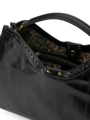 GIANNI CHIARINI Aurora Leather Tote Bag With Whipstitch Trim