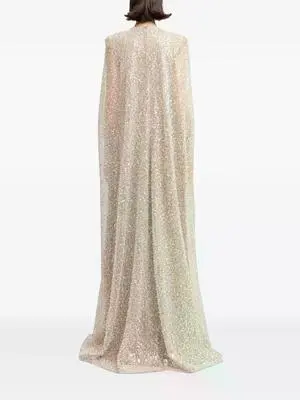 GEMY MAALOUF Beaded Cape-style Dress