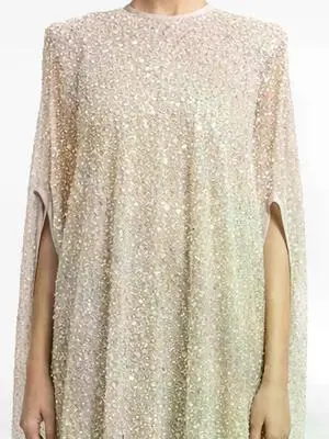 GEMY MAALOUF Beaded Cape-style Dress