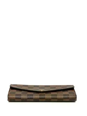 LOUIS VUITTON 2019 Damier Ebene Sarah Wallet Long Wallets