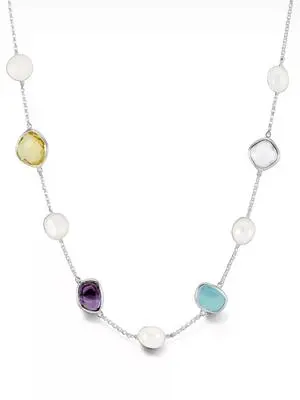 DOWER & HALL Candy Gemstone Baroque Pearl Necklace