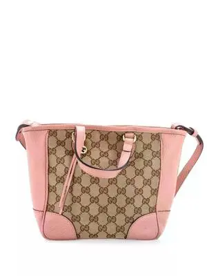 Gucci Bree Gg Canvas With Leather Small Tote Bag