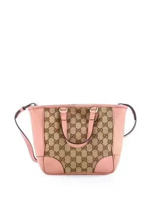 Gucci Bree Gg Canvas With Leather Small Tote Bag