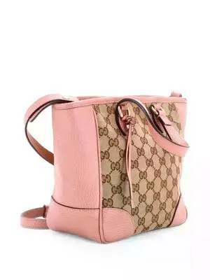 Gucci Bree Gg Canvas With Leather Small Tote Bag