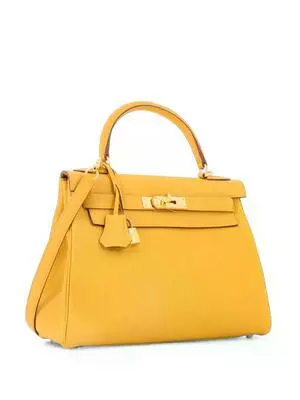 Hermès Kelly Handbag Jaune Ambre Togo With Gold Hardware 28 Satchel - Yellow