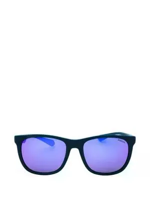 POLAROID Rectangle Frame Sunglasses With Mirrored Lenses - Blue