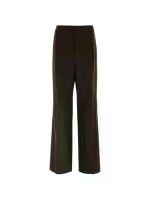 Saint Laurent Pressed Crease Flannel Trousers