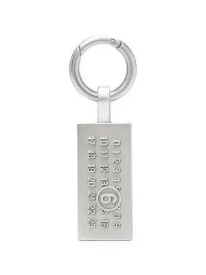 MAISON MARGIELA Numeric Artwork Keyring - Silver