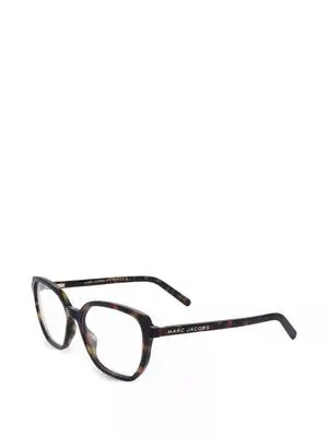 Marc Jacobs Tortoiseshell-effect Rectangle-frame Glasses - Brown