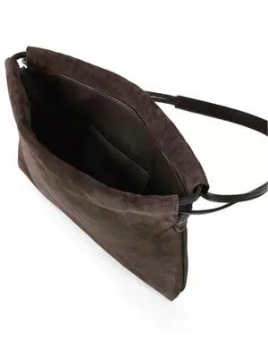 Brunello Cucinelli Monili Embellished Suede Clutch Bag - Brown