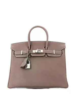 Hermès Birkin Handbag Etoupe Togo With Palladium Hardware 25 Tote Bag - Grey