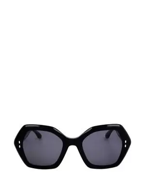 Isabel Marant Geometric Frame Sunglasses - Black