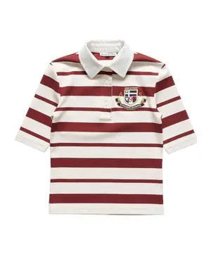 Acne Studios Sailor Stripes Polo Shirt - Red/beige