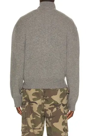 Rhude Zip-up Knit Top - Gray