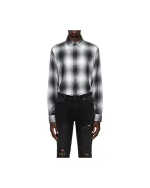 Amiri Plaid Printed Buttoned Shirt - Black