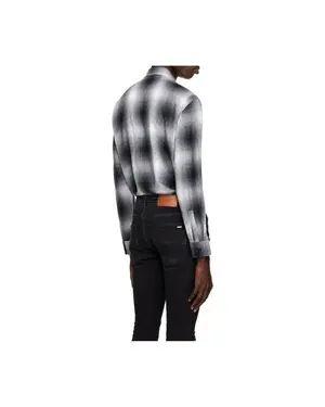 Amiri Plaid Printed Buttoned Shirt - Black