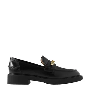 GIANVITO ROSSI Round Toe Loafers With Metal Detailing
