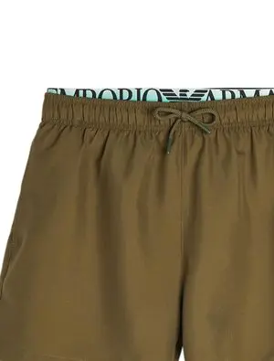 Emporio Armani Logo Drawstring Swim Trunks