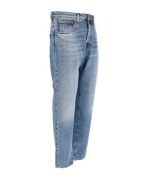 Incotex Logo Patch Straight Leg Jeans