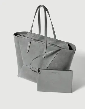 Brunello Cucinelli Suede Bc Duo Bag With Monili Embroidery