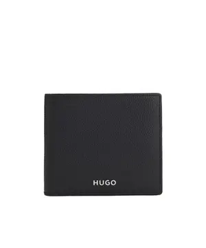 Hugo Boss Grained-leather Wallet With Logo Trim