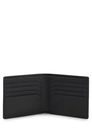 Hugo Boss Grained-leather Wallet With Logo Trim