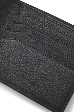 Hugo Boss Grained-leather Wallet With Logo Trim