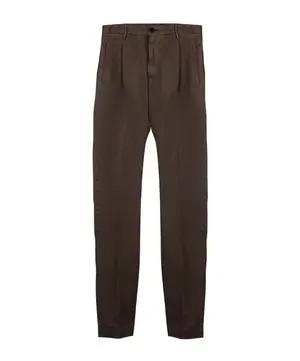 Incotex Pleated Regular-fit Pants - Brown