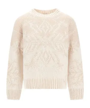 Herno Jacquard Virgin Wool And Cashmere Round-neck Jumper