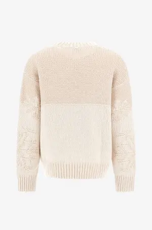 Herno Jacquard Virgin Wool And Cashmere Round-neck Jumper