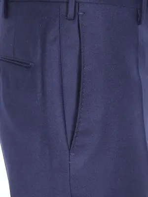 Incotex Pressed-crease Wool Trousers