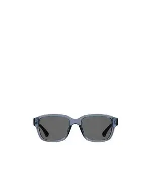 Gucci Square Frame Sunglasses With Web Stripe Detail - Transparent Blue