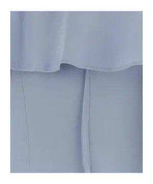 JIL SANDER V-neck Maxi Dress With Ruffled Sleeves