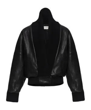 Magda Butrym Leather Bomber Jacket