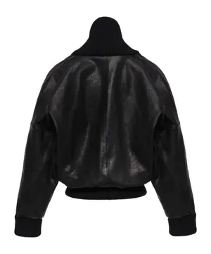 Magda Butrym Leather Bomber Jacket
