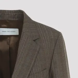 Dries Van Noten Striped Long Sleeve Blazer