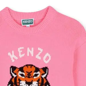 Kenzo Tiger Intarsia Knit Crewneck Sweater
