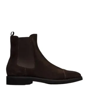 TOM FORD Elastic-panel Suede Boots - Brown