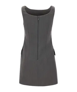 Elisabetta Franchi Logo Detailed Sleeveless Mini Dress