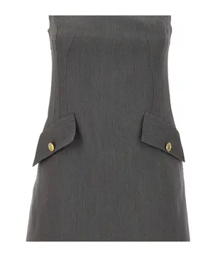 Elisabetta Franchi Logo Detailed Sleeveless Mini Dress